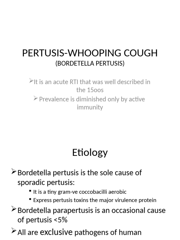 Pertusis-Whooping Cough | PDF