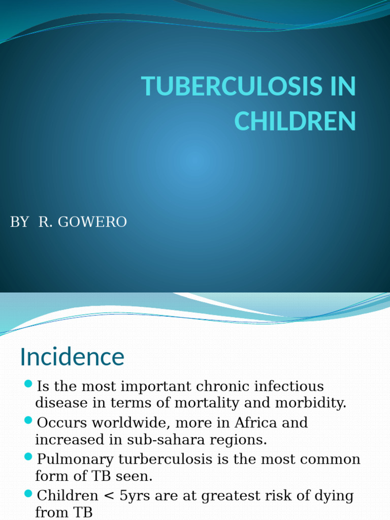 Tuberculosis in Children | PDF | Tuberculosis | Drugs