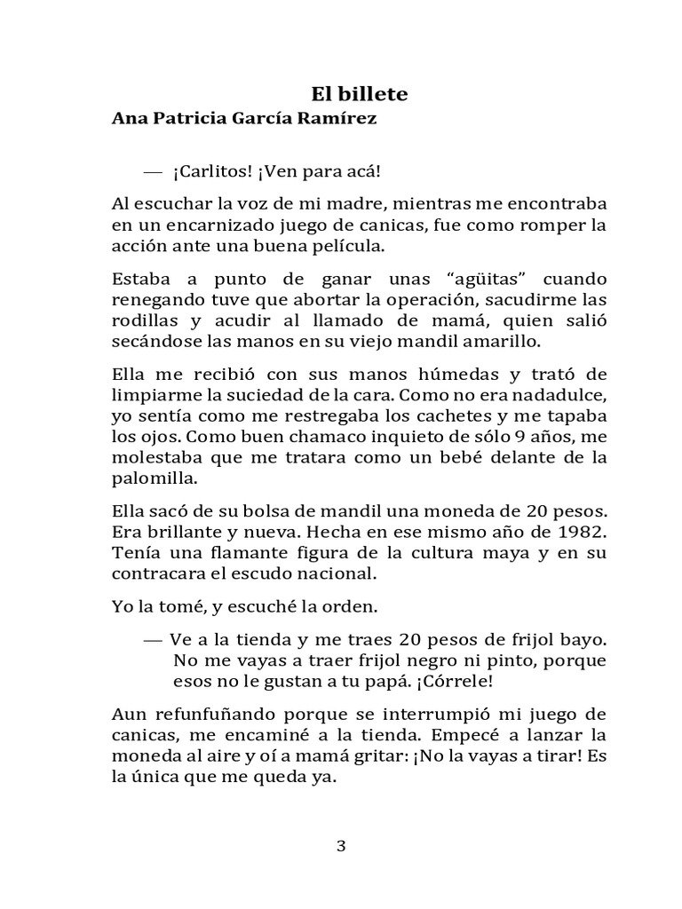 El Bilete Cuento | PDF