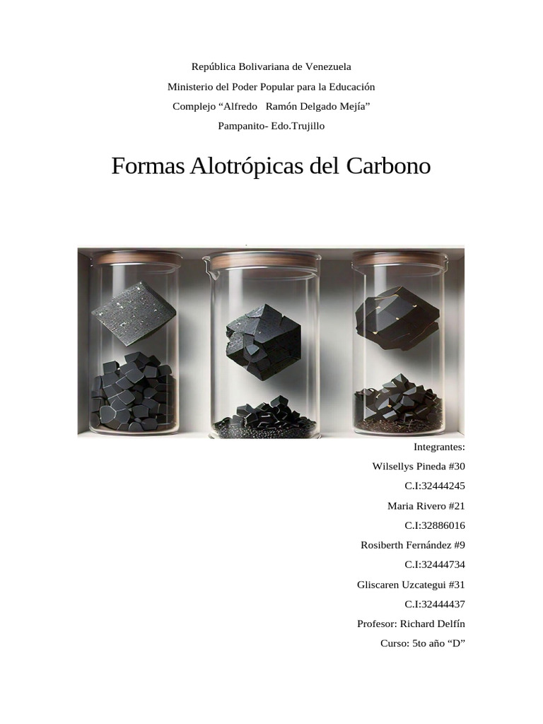 Formas Alotrópicas del Carbono y Usos | PDF | Carbón | Grafito