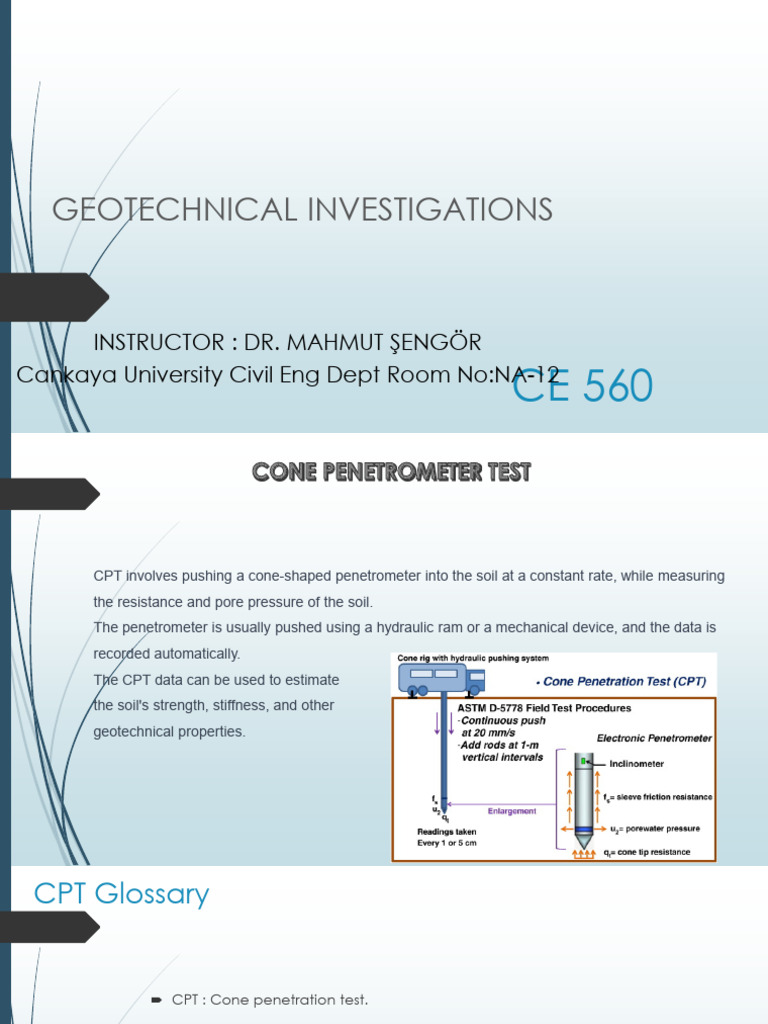 CE560-CPT-Part12 and DCPT | PDF | Applied And Interdisciplinary Physics | Soil Science