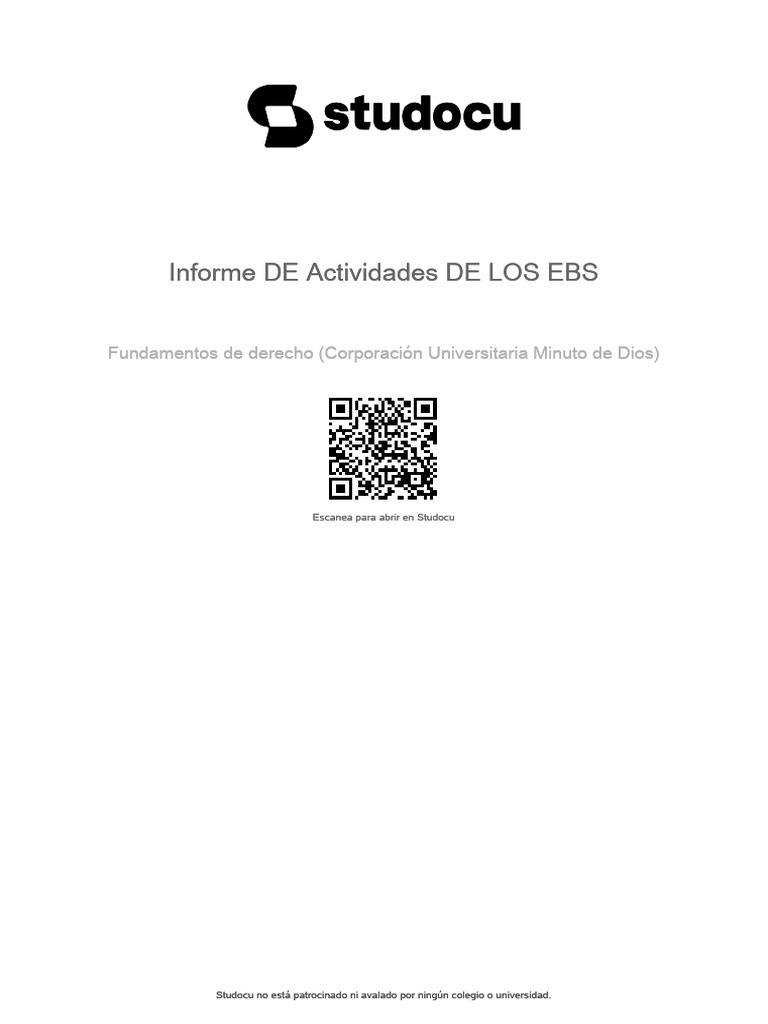Informe de Actividades de Los Ebs | PDF | Enfermería | Hospital