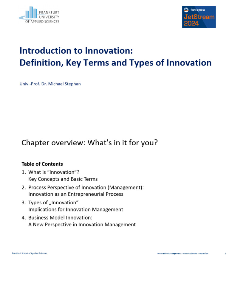 Innovation Management - Introduction To Innovation | PDF | Innovation ...