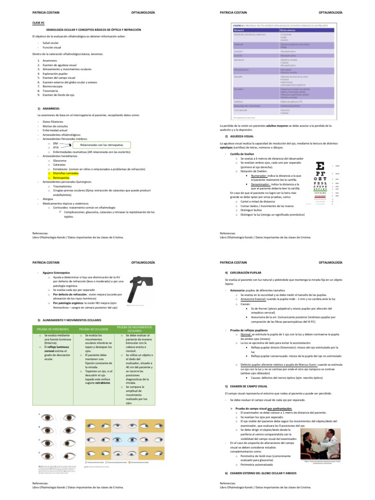 Resumen de Oftalmo | PDF | Ojo humano | Miopía