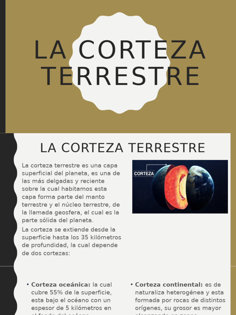 Grosor y Tipos de la Corteza Terrestre | PDF | Placas tectónicas ...