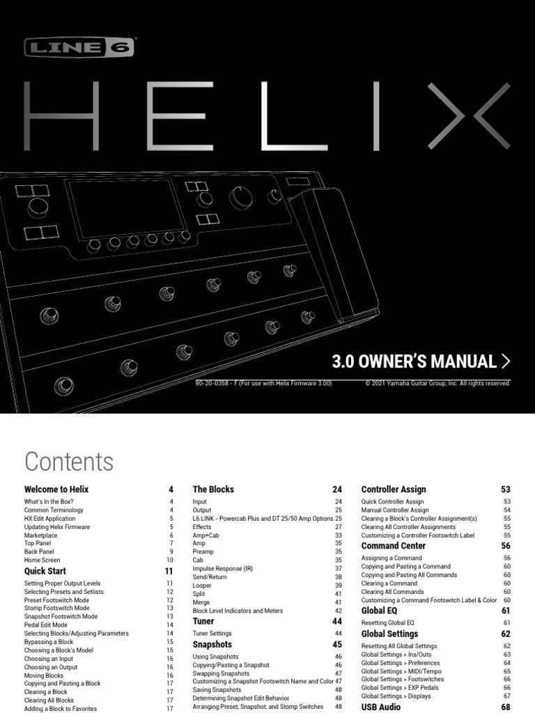 Helix 3.0 Owner's Manual - English | PDF | Usb | Microphone