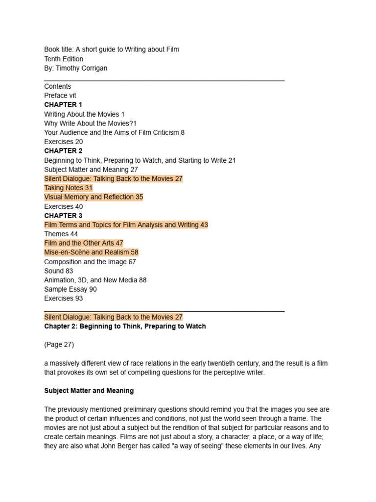 Writing About Film: A Guide | PDF | Narration | Memory