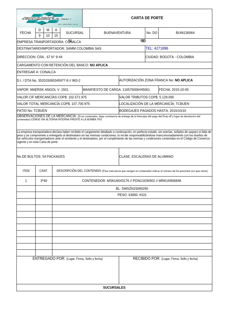 Carta Porte | PDF | Envío | Modularidad