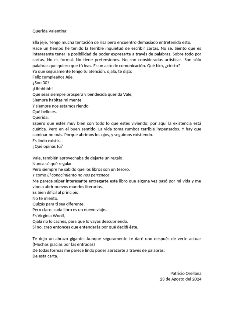 Querida Valentina | PDF | Hogar y jardín