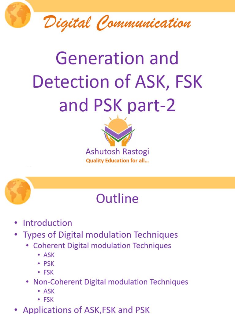 4-Generation and Detection of ASK, FSK and PSK Part-2 | PDF ...