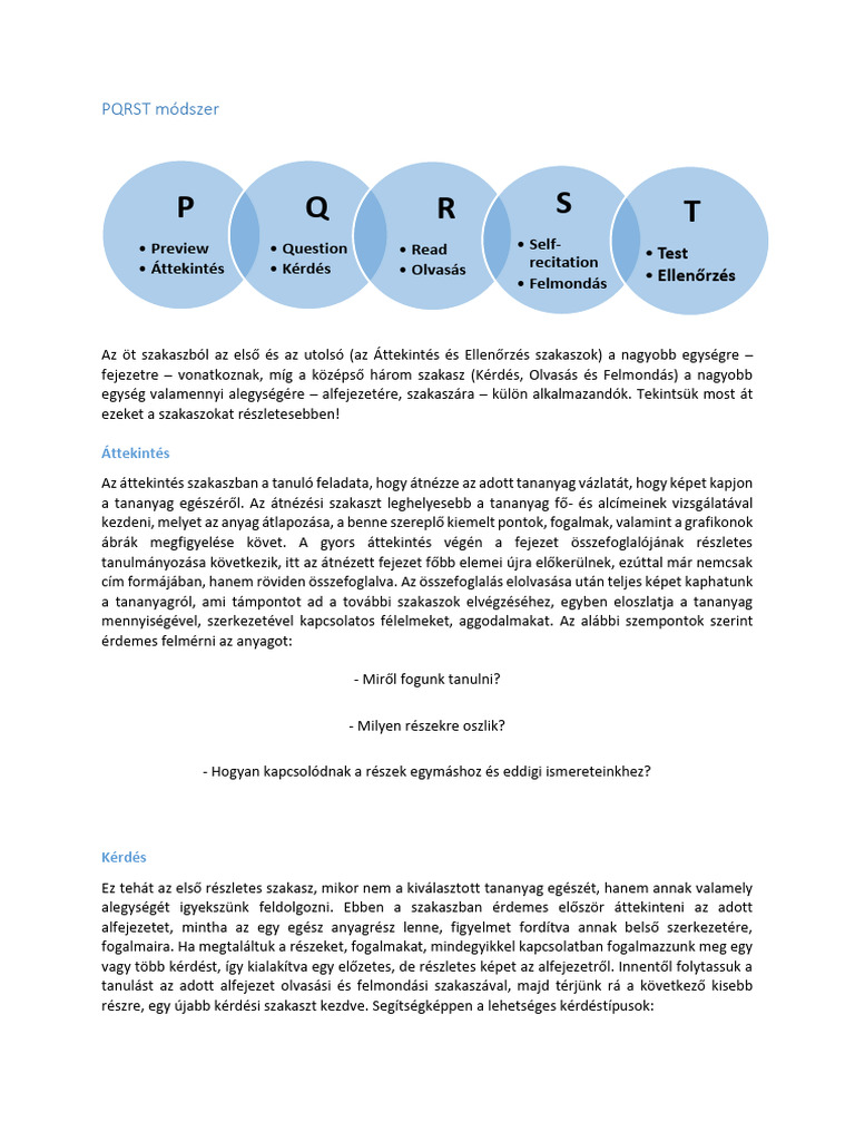 PQRST Módszer | PDF