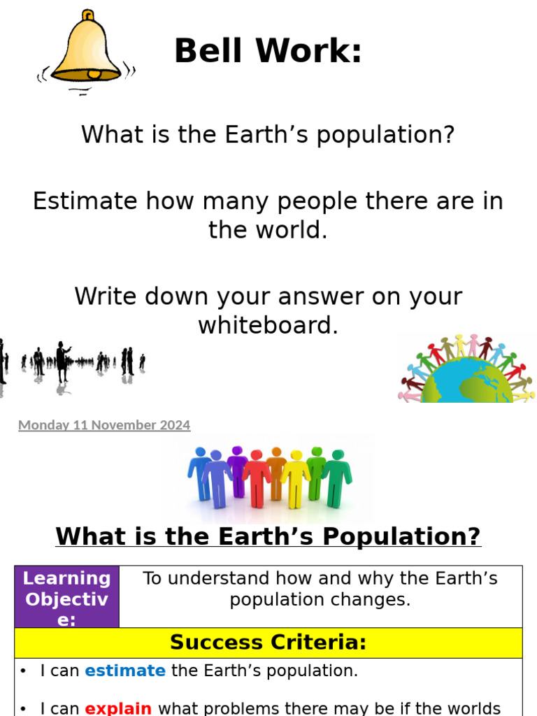 L1 What Is The Earths Population | PDF | Teaching Methods & Materials ...