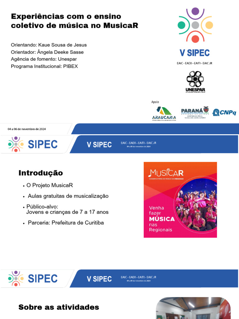 Modelo-De-Apresentacao SIPEC 2024.pptx - 20241104 - 115209 - 0000 | PDF ...