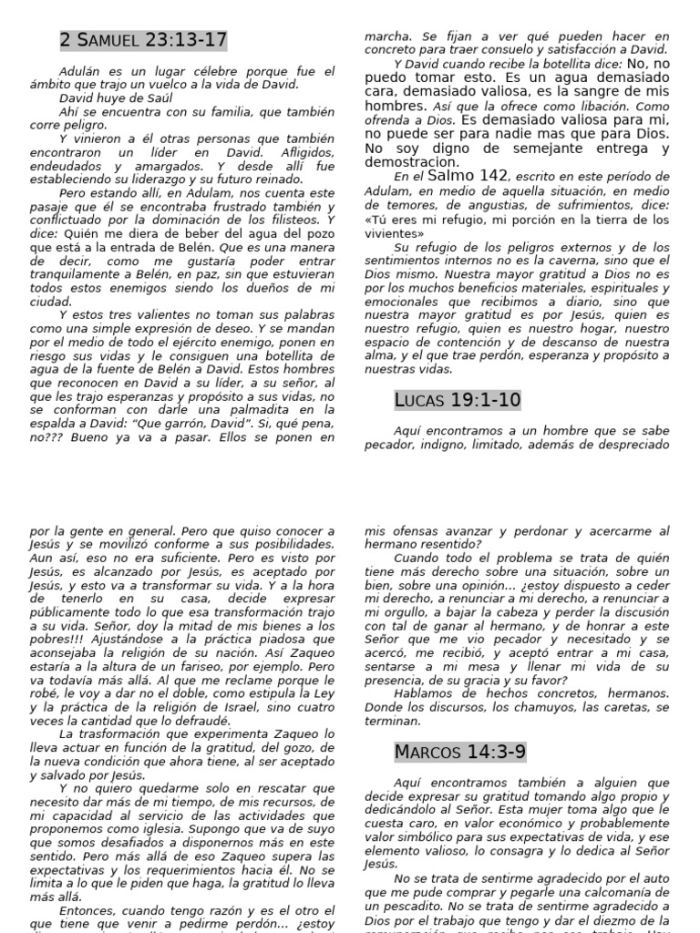 2 Samuel 23 | PDF | Gratitud | Jesús