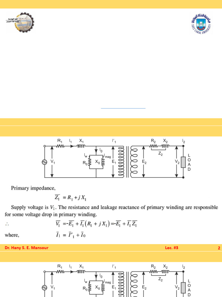 Lec 3 | PDF | Transformer | Electrical Resistance And Conductance