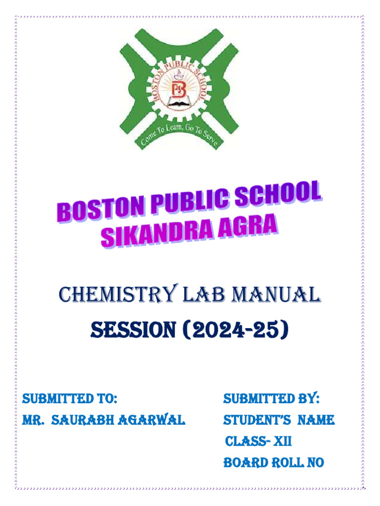Chemistry Lab Manual | PDF