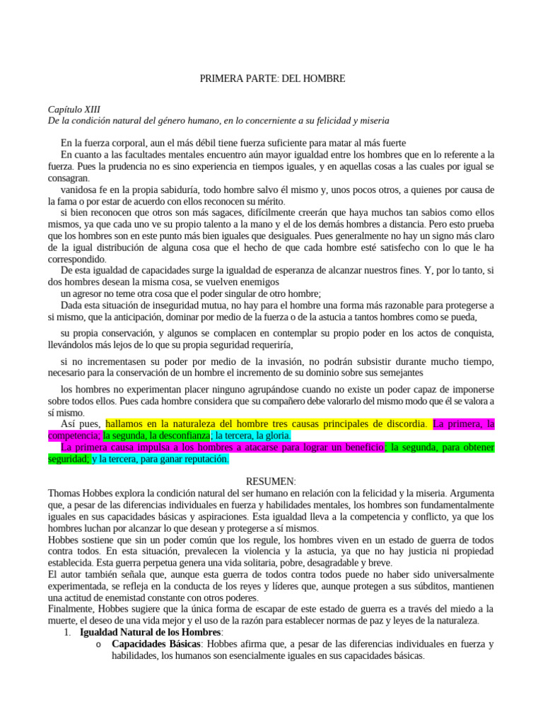 016 - Thomas Hobbes Leviatán Parcial | PDF | Soberanía | Contrato social