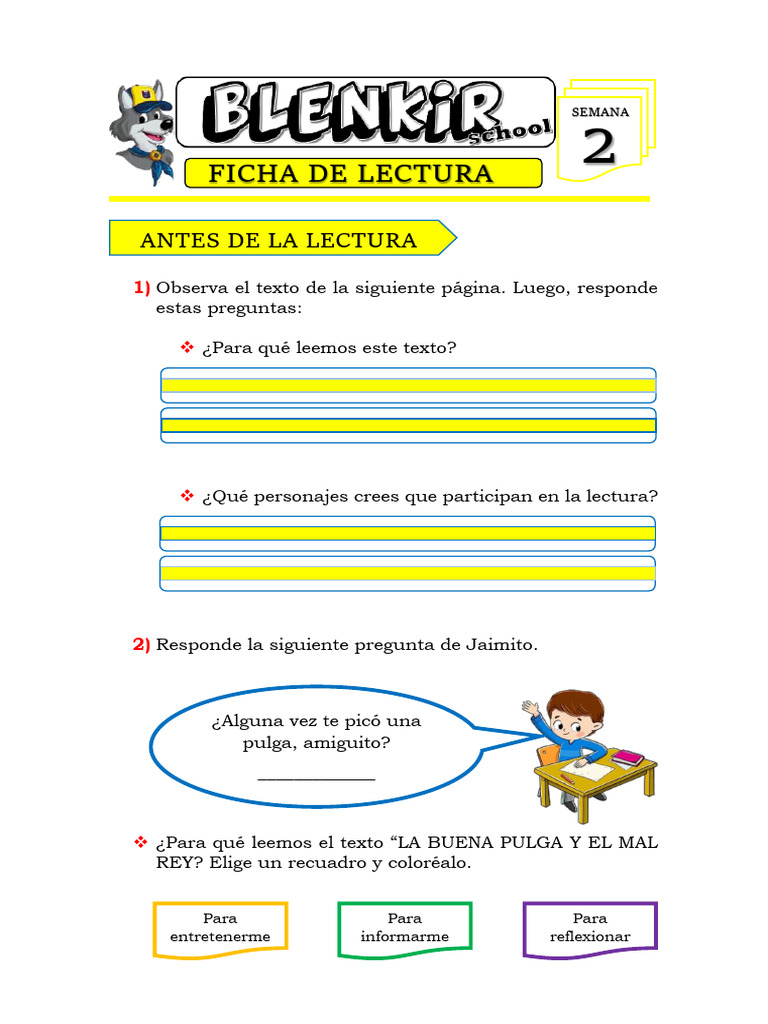 PLAN LECTOR 4° Semana 2 | PDF