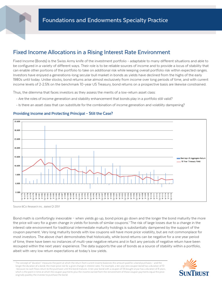 Foundations Endowments Fixed Income Allocations in A Rising Interest ...