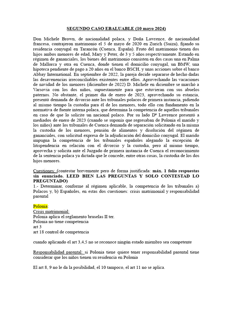 2 Práctica Evaluable | PDF | Sentencia (ley) | Divorcio