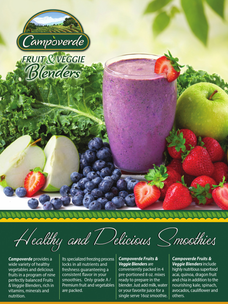 Campoverde Smoothie Blenders 8oz Packs | PDF | Smoothie | Vegetables