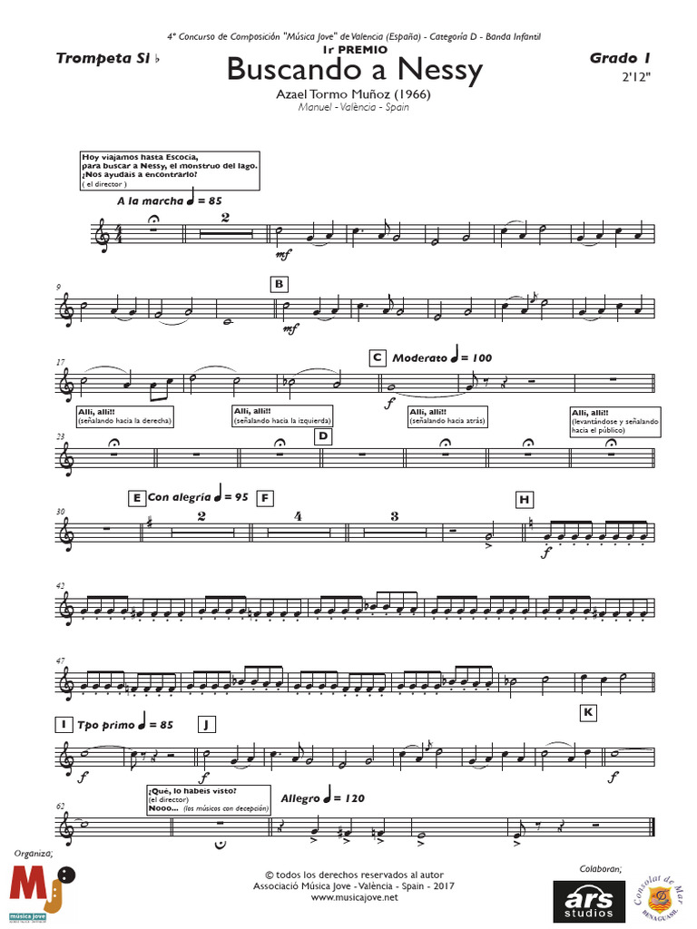 BUSCANDO - NESSY - Trompeta Si B | PDF
