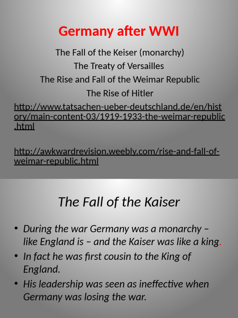 Germany After WWI and British Imperialism | PDF | Weimar Republic ...