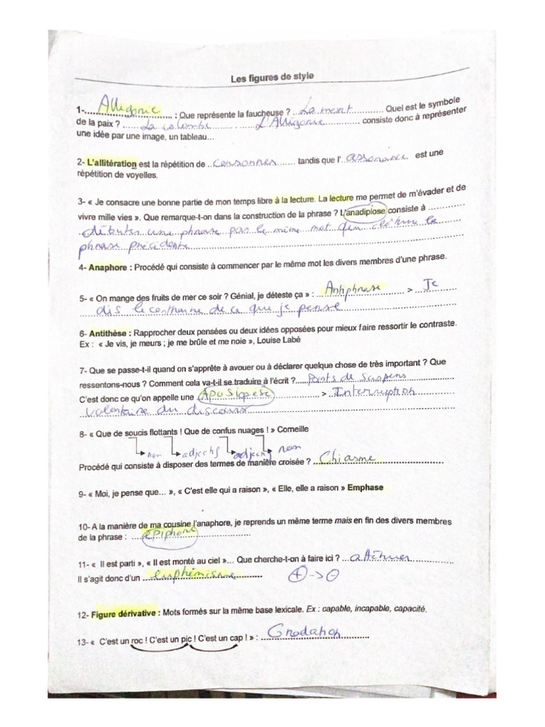 Les Figures de Style | PDF