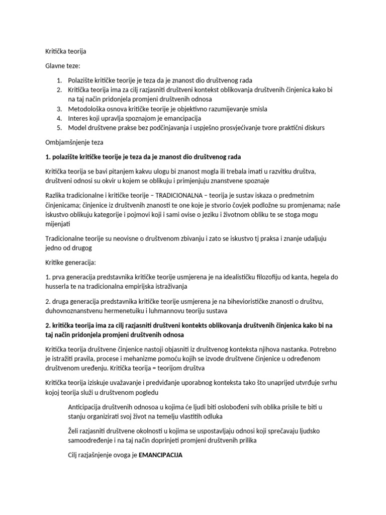 Kritička Teorija | PDF