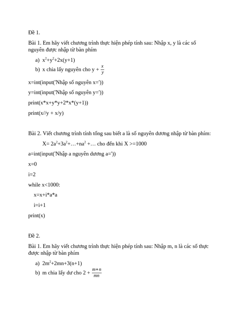 ĐềĐA GKII - Python Sao chép | PDF