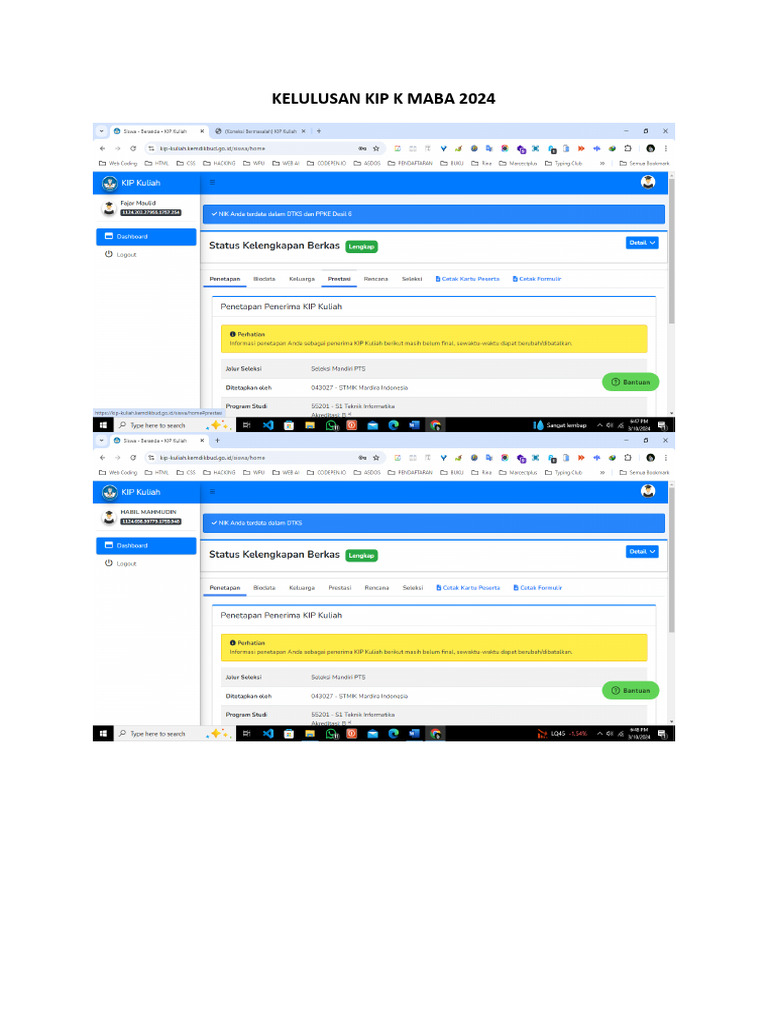 Kelulusan Kip K Maba 2024 | PDF