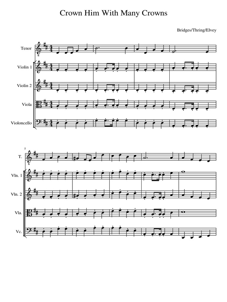 Crown Him With Many Crowns | PDF | European Musical Instruments ...