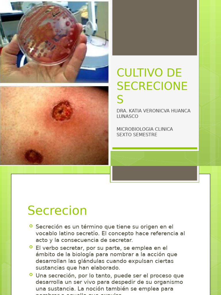 Secrecion Purulenta de Heridas | PDF | Infección | Microbiología