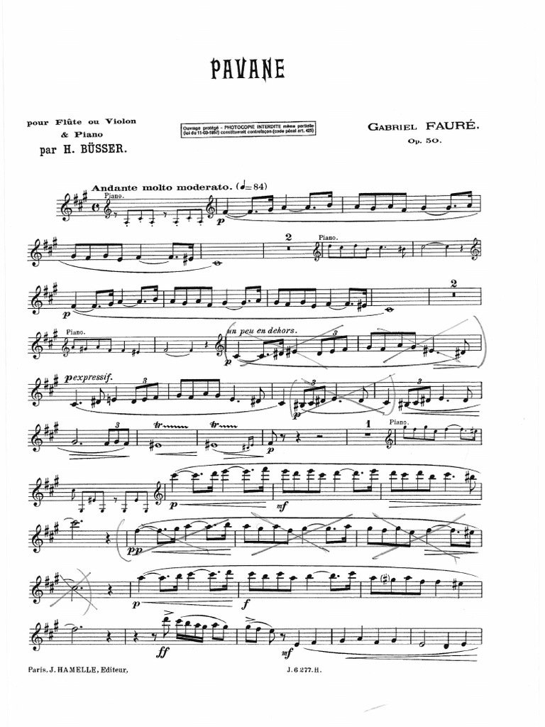 Faure - Pavane Violino | PDF