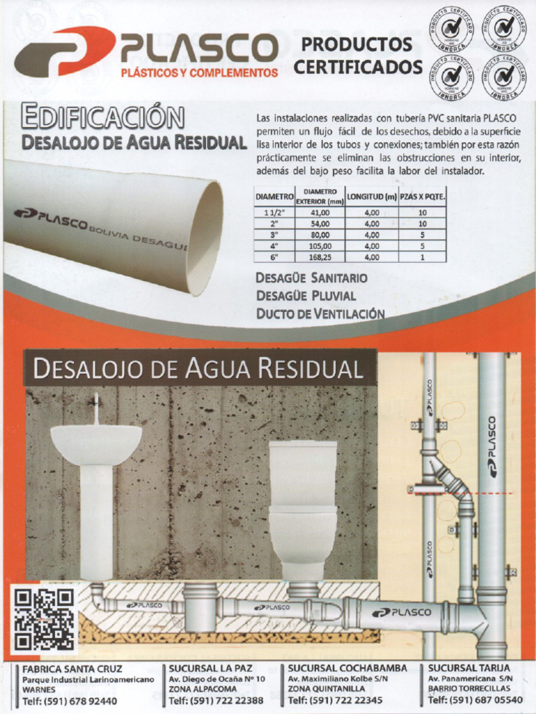 Tuberias PVC Sanitario | PDF