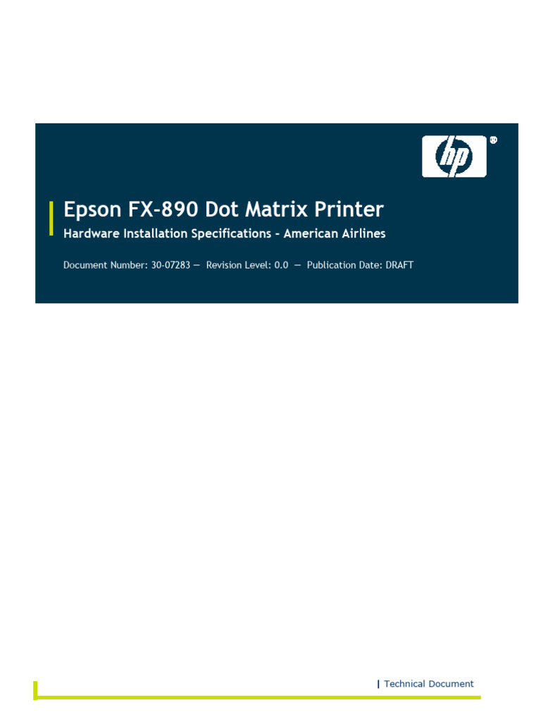 Epson FX-890 Dot Matrix Printer | PDF | Printer (Computing) | Hewlett ...