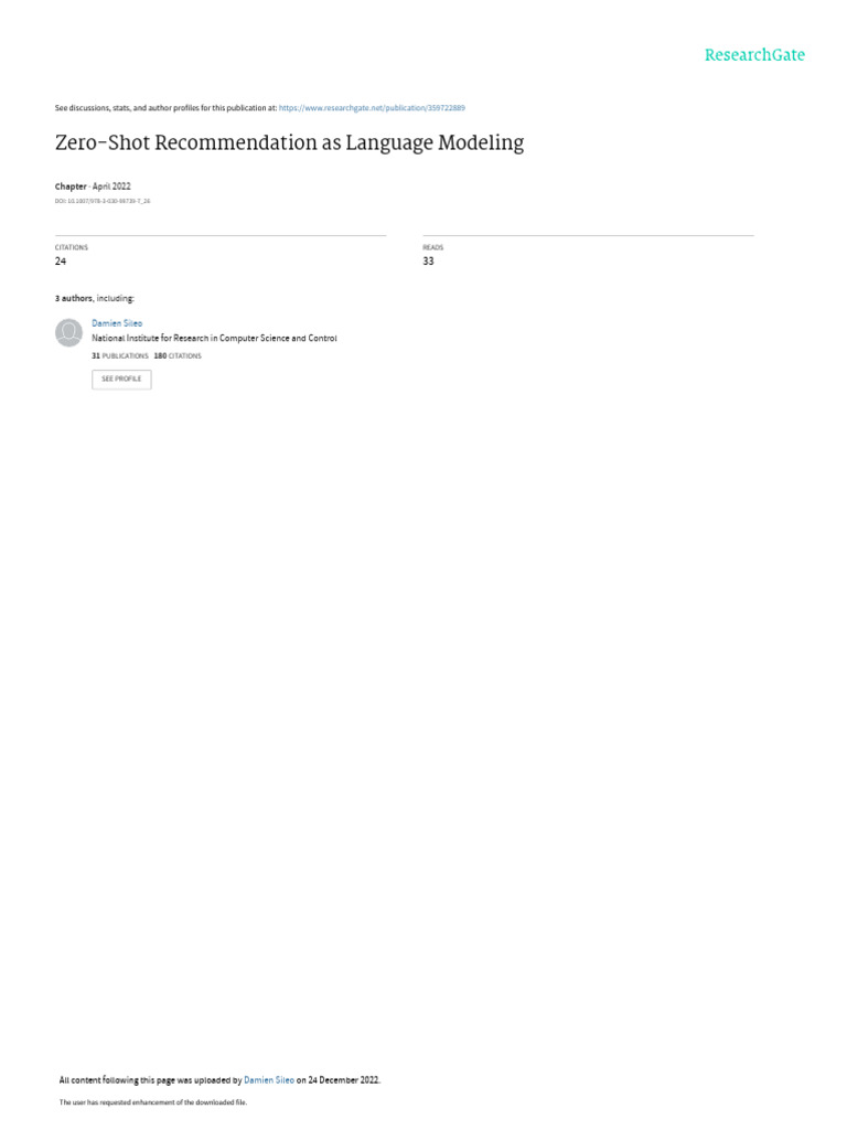 Zero-Shot Recommendations with LMs | PDF | Cognitive Science ...