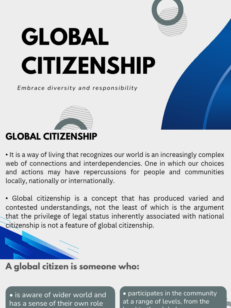 Global Citizenship Group 5 | PDF | Citizenship | Social Psychology