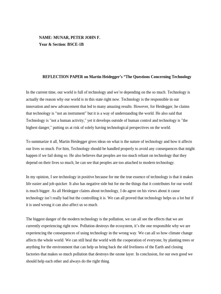 Reflection Paper | PDF | Politics | Social Science