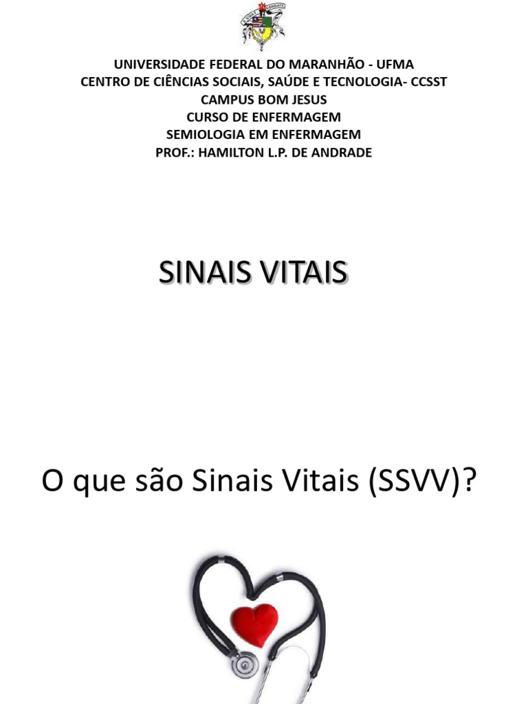 Aula Sinais Vitais - SSVV | PDF | Pressão sanguínea | Medicina Clínica