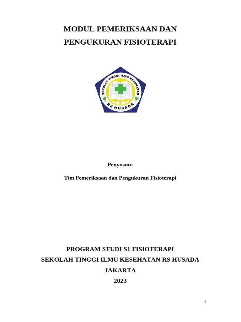 Semester 3 - Pemeriksaan Dan Pengukuran Fisioterapi | PDF | Karier & Perkembangan | Pengembangan ...