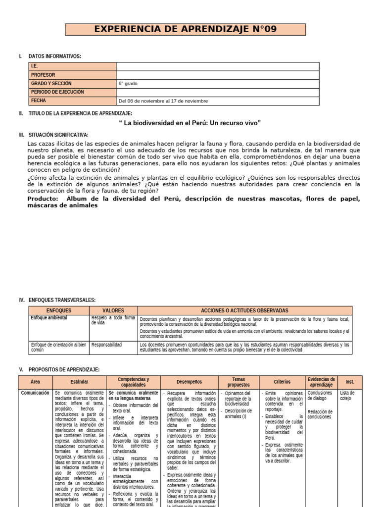 6° Grado - Experiencia de Aprendizaje #09 | PDF | Geometría | Probabilidad