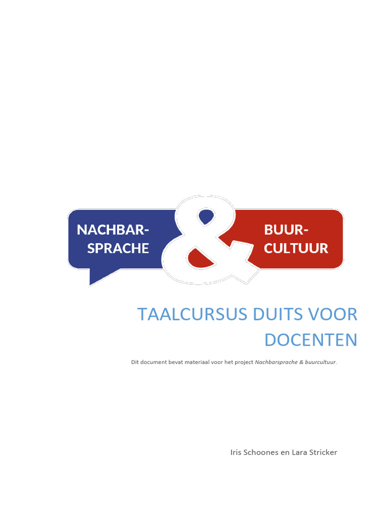 NSBC - Taalcursus Duits Voor Docenten Herziene Versie | PDF