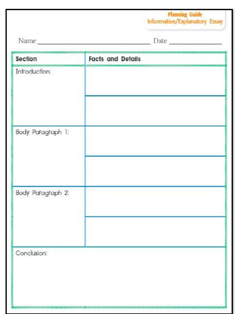 Informative Writing Planning Guide | PDF