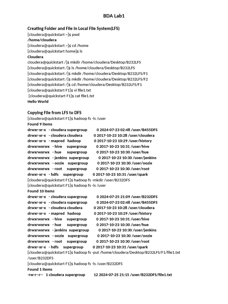 BDAL1 | PDF | System Software | Computing Platforms
