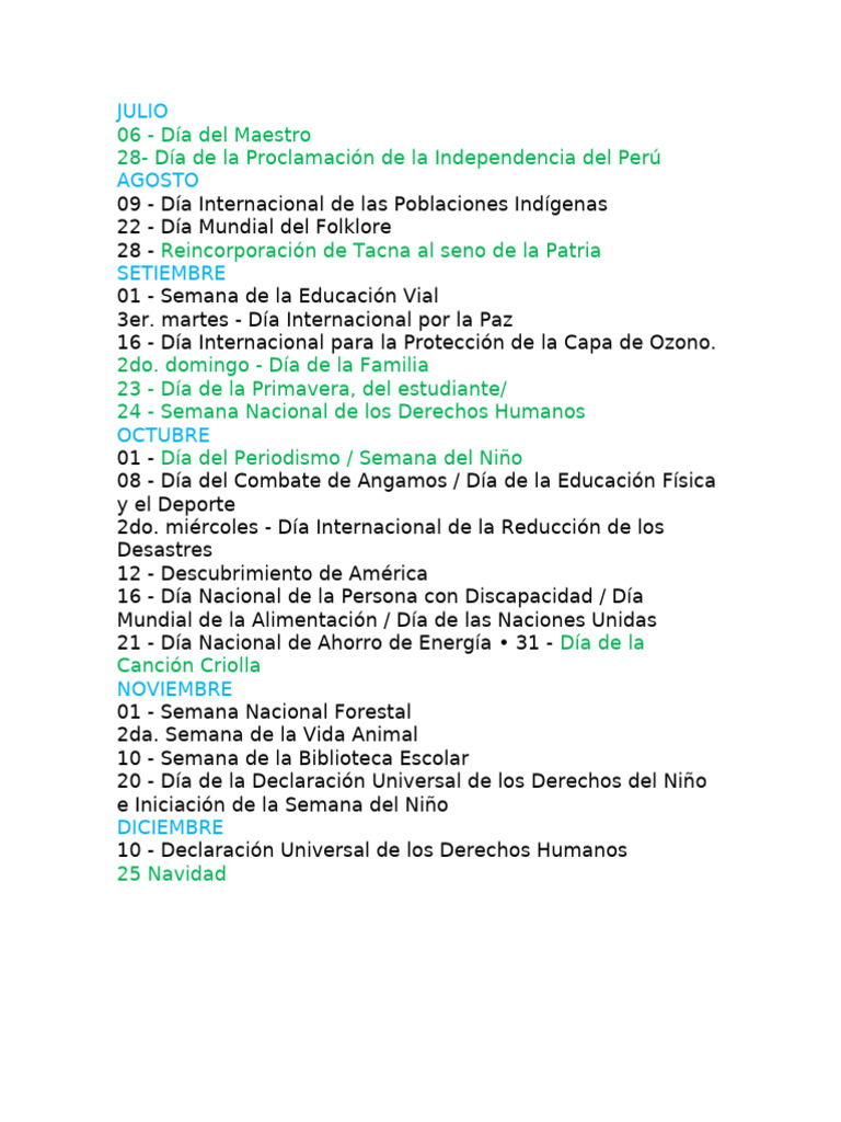 Calenfario Civico | PDF