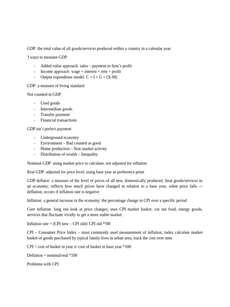 unit 2 macro | PDF | Consumer Price Index | Inflation