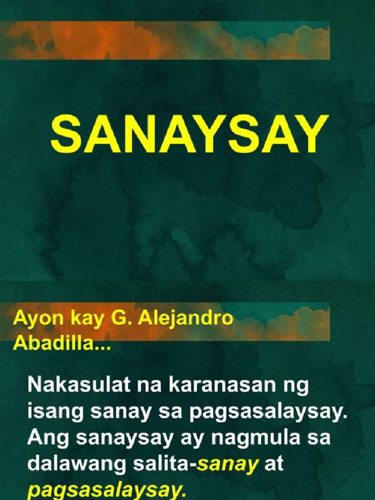 Sanaysay | PDF