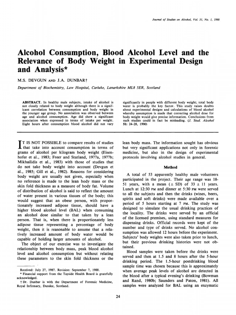 Alcohol Consuption, Blood Alcohol Level | PDF | Alcoholic Beverages | Drink
