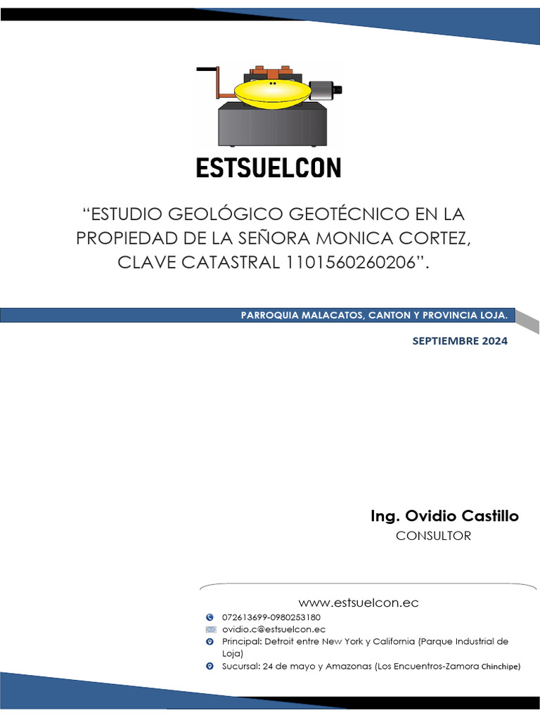 Inf Geo Geot Sra Monica Cortez+anexos | PDF | Fundación (Ingeniería ...